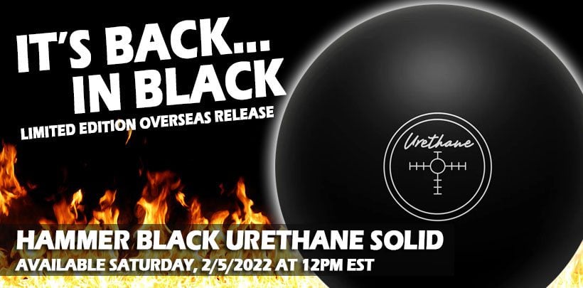 Hammer Black Solid Urethane Overseas Bowling Ball + FREE SHIPPING ...