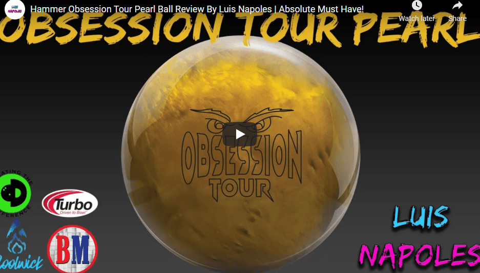 Hammer Obsession Tour Pearl Bowling Ball Review By Luis Napoles ...