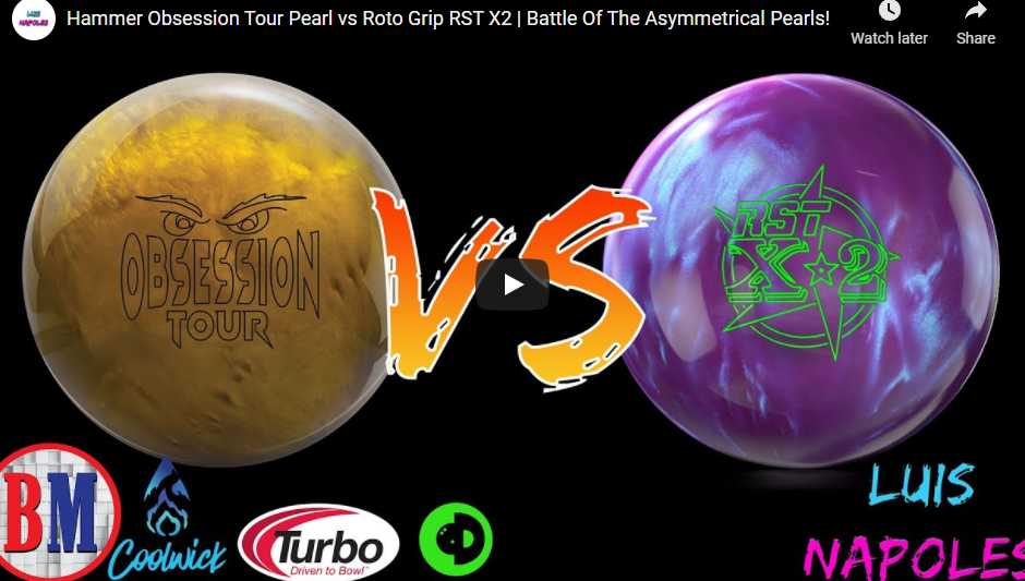 Hammer Obsession Tour Pearl vs Roto Grip RST X2 Bowling Ball - Battle ...