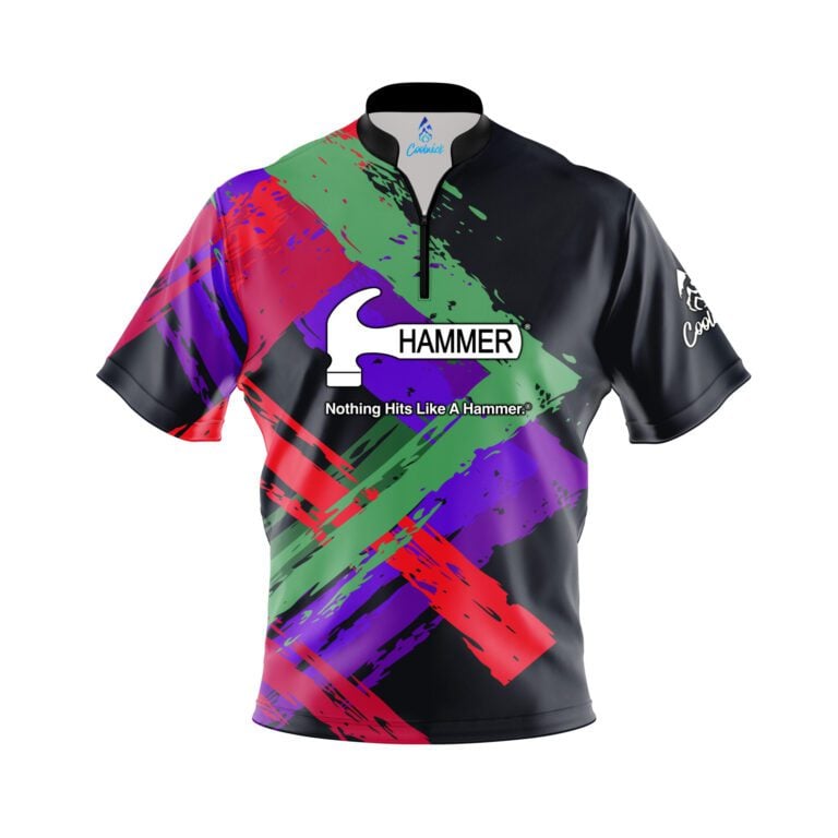 Hammer Stacker Quick Ship CoolWick Sash Zip Bowling Jersey + FREE ...