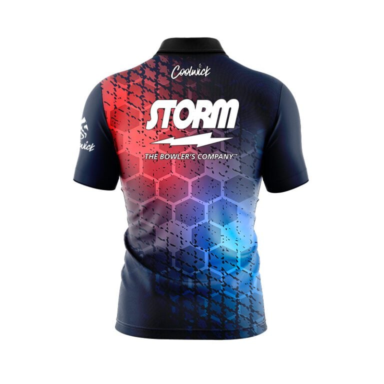 Storm Grunge Sport Hex Quick Ship CoolWick Sash Zip Bowling Jersey ...