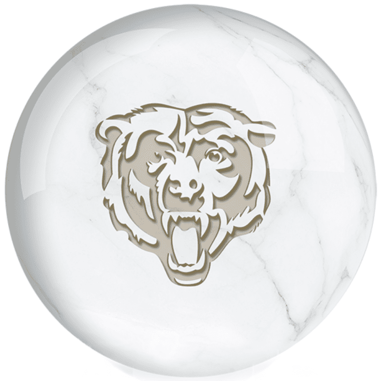 OTB NFL Chicago Bears White Marble Bowling Ball + FREE SHIPPING at ...