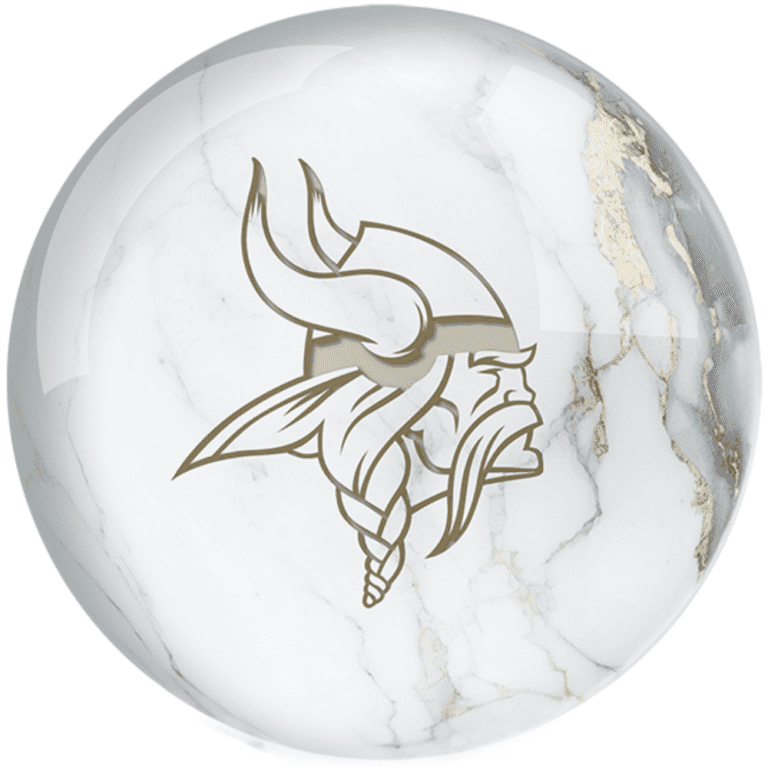 OTB NFL Minnesota Vikings White Marble Bowling Ball + FREE SHIPPING at ...